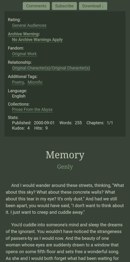 Nature (Ellipsus) AO3 Site Skin - Geekly - Multifandom [Archive of Our Own]